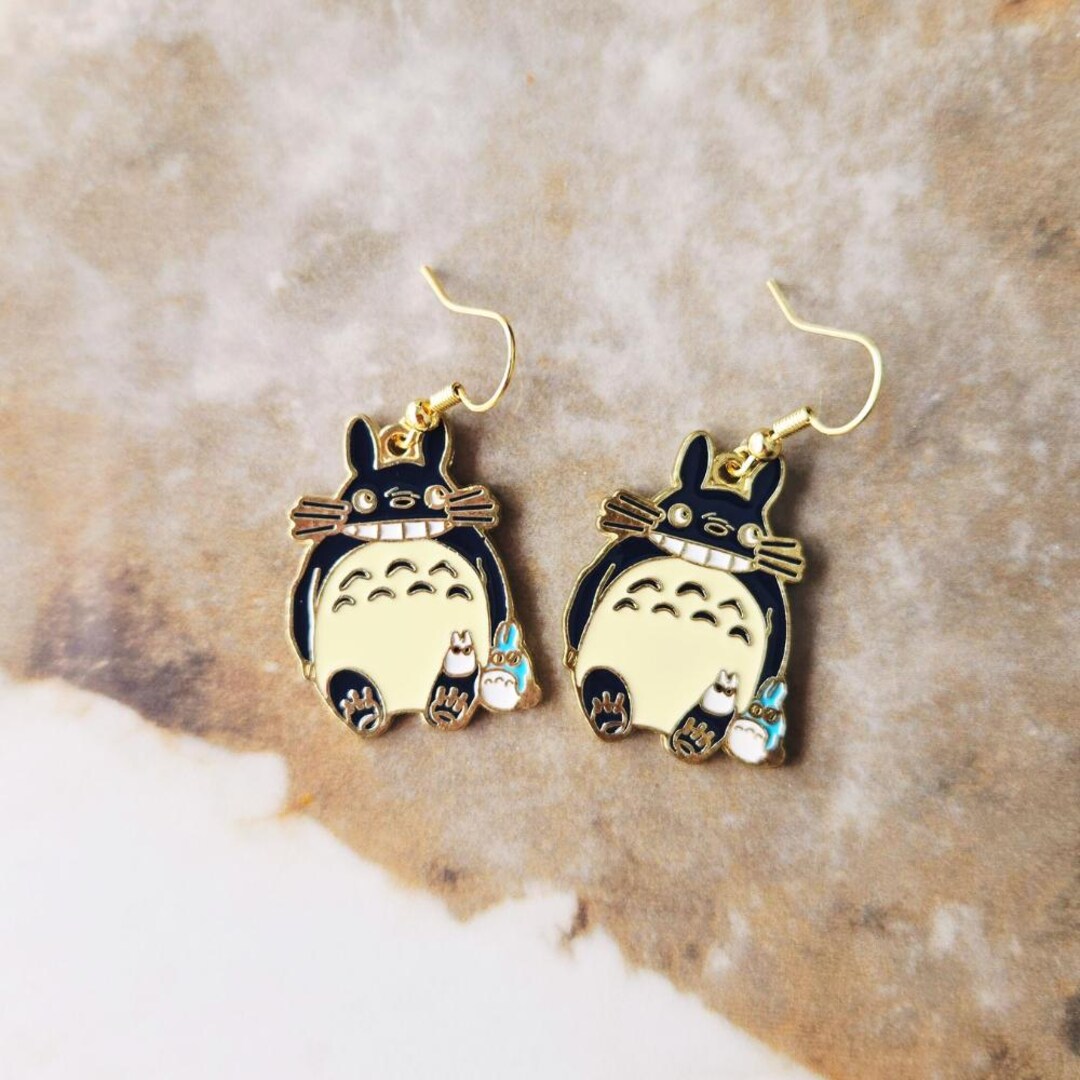 Animation Character Charm Earrings: Gold-plated Ear Wires - Etsy
