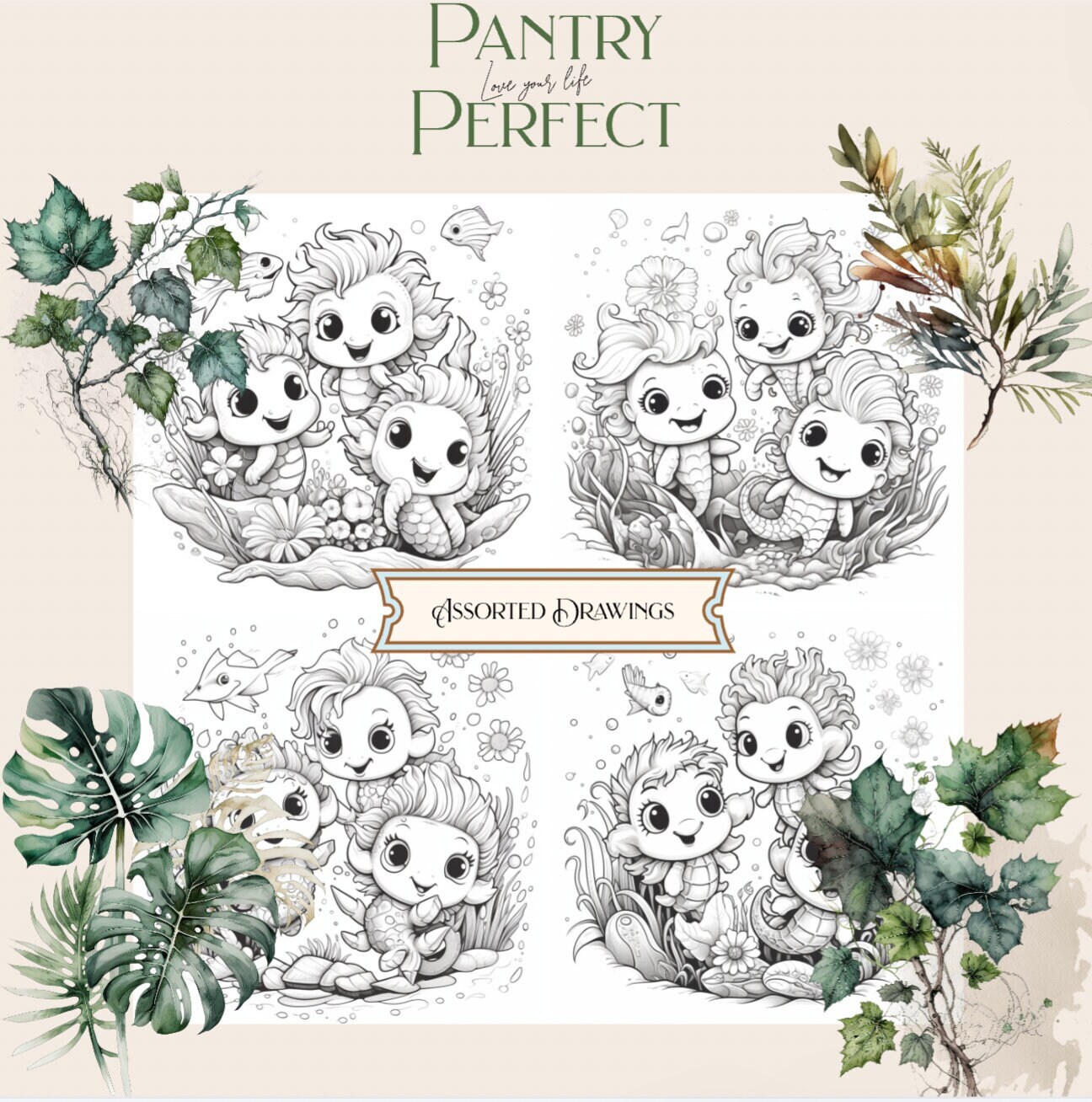 Assorted Drawing Clip Art Template, Sticker, Labels Set - Etsy