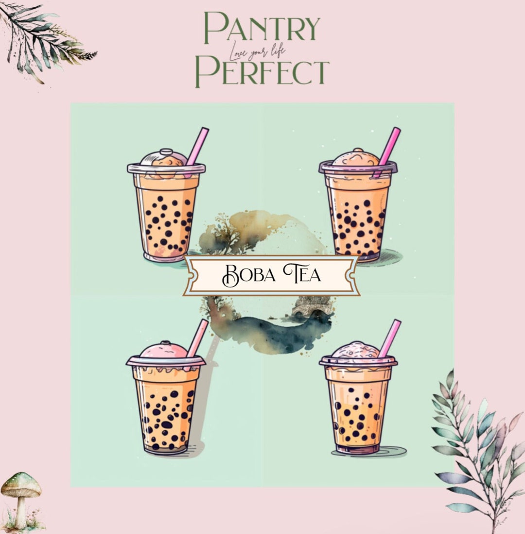 Kawaii Boba Tea Clip Art Set, Stickers or Labels - Etsy