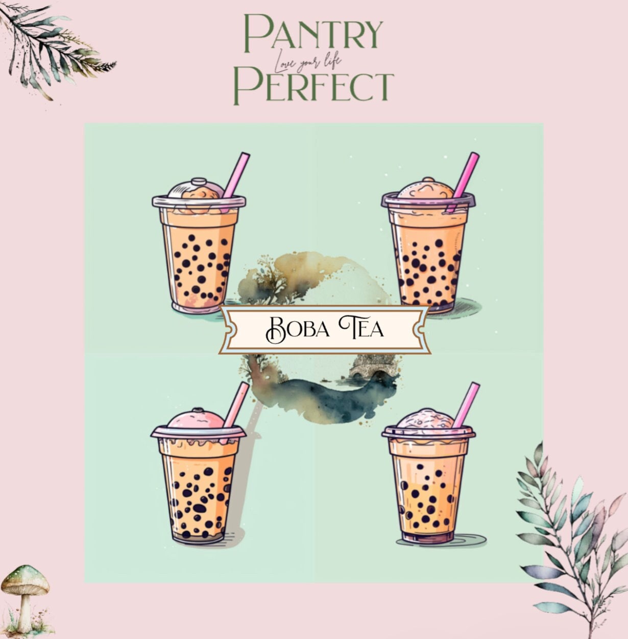 Kawaii Boba Tea Clip Art Set, Stickers or Labels - Etsy