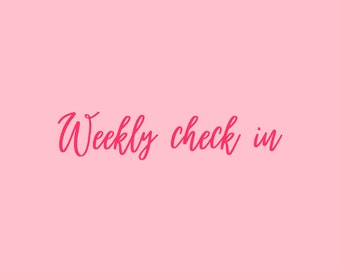 Simple Weekly Check-in Planner, Planner Book, Mood of the Week, Planner ...
