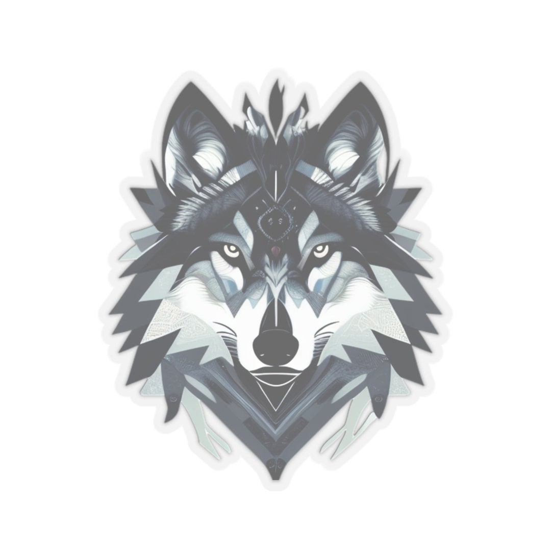 Mystical Moonlit Wolf Vinyl Decal Stickers Angry Wolf Sticker - Etsy