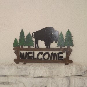 Buffalo Welcome Sign, Bison Welcome Sign, Buffalo, Southwest, Welcome ...
