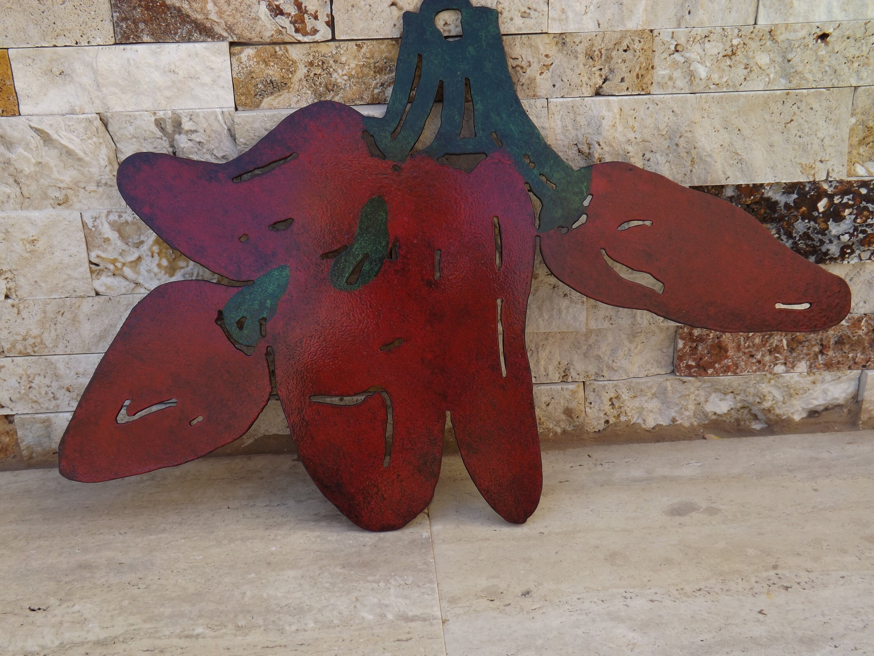 Chili Peppers, Metal Art, Southwest, Red Chili Pepper Home Decor, Spicy ...