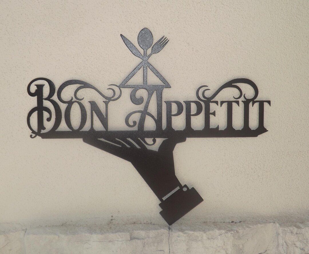 Bon Appetit Metal Sign, Kitchen Wall Decor, Housewarming Gift, French ...