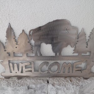 Buffalo Welcome Sign, Bison Welcome Sign, Buffalo, Southwest, Welcome ...