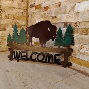 Buffalo Welcome Sign, Bison Welcome Sign, Buffalo, Southwest, Welcome ...