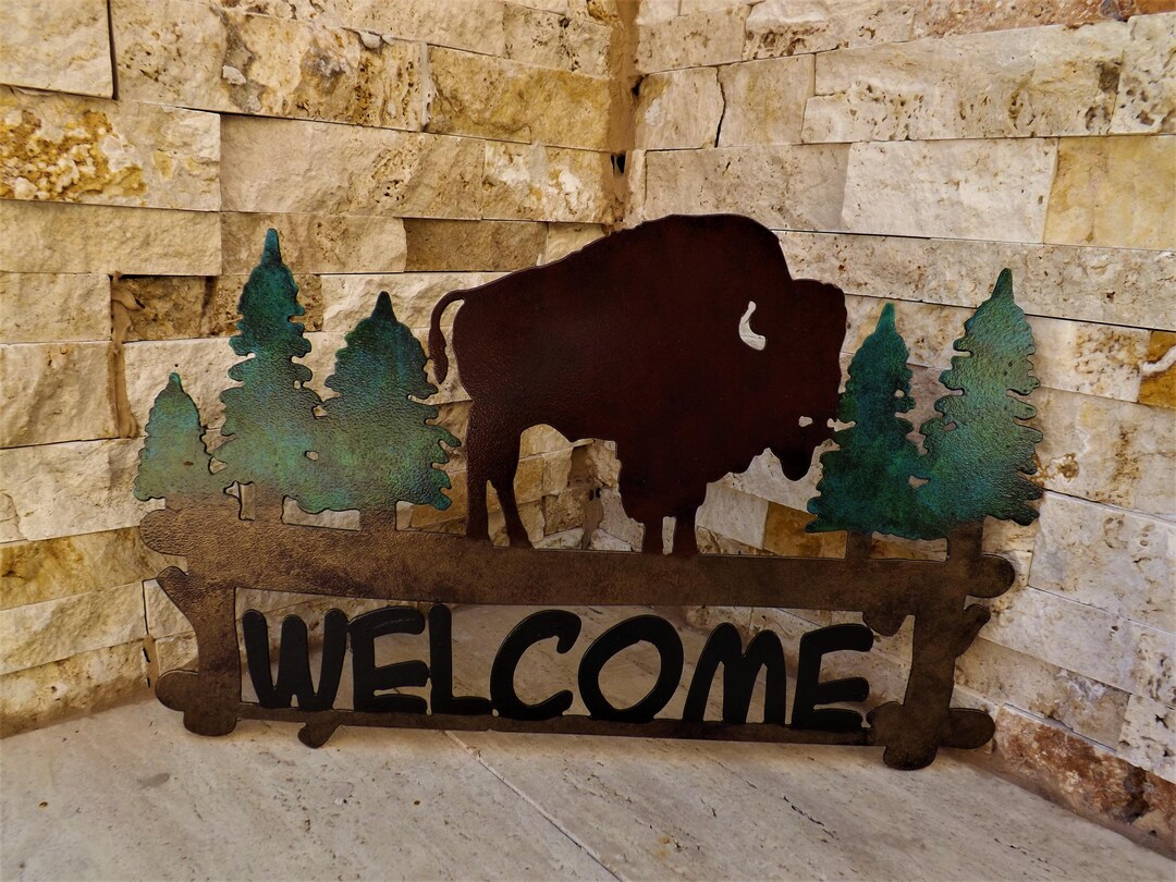 Buffalo Welcome Sign, Bison Welcome Sign, Buffalo, Southwest, Welcome ...