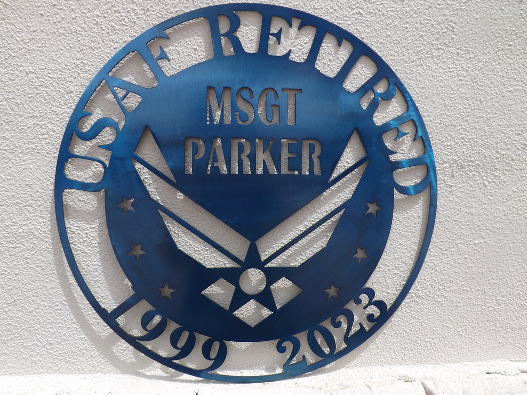 USAF Personalized Retirement Gifts, Air Force Wall Art, Metal Decor ...