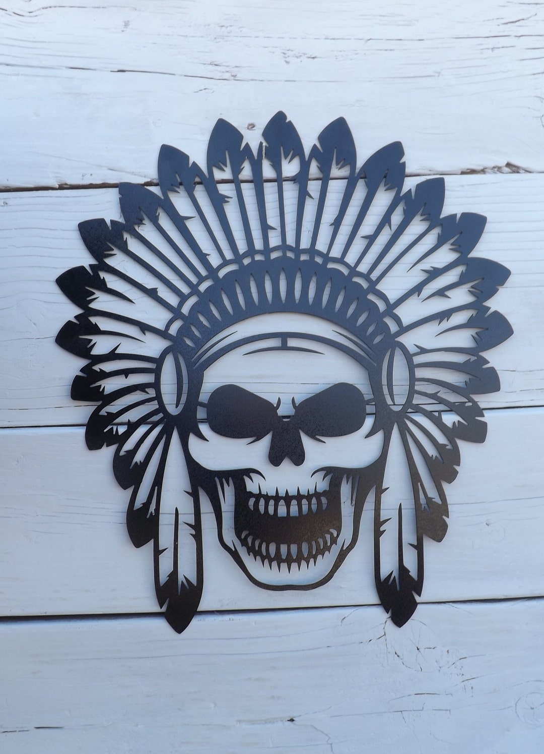 Skeleton With Headdress Wall Decor - Etsy
