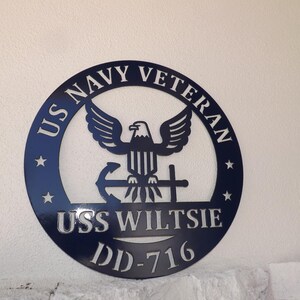 US Navy Personalized Gift, Retired or Veteran, Navy Wall Art, Metal ...