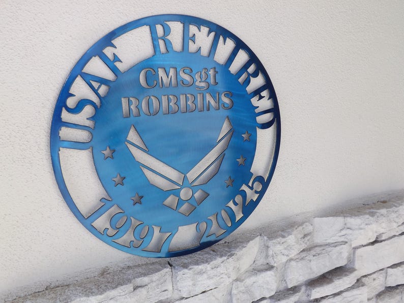 Personalized USAF Retirement Metal Wall Art, Air Force Veteran Gift - Etsy