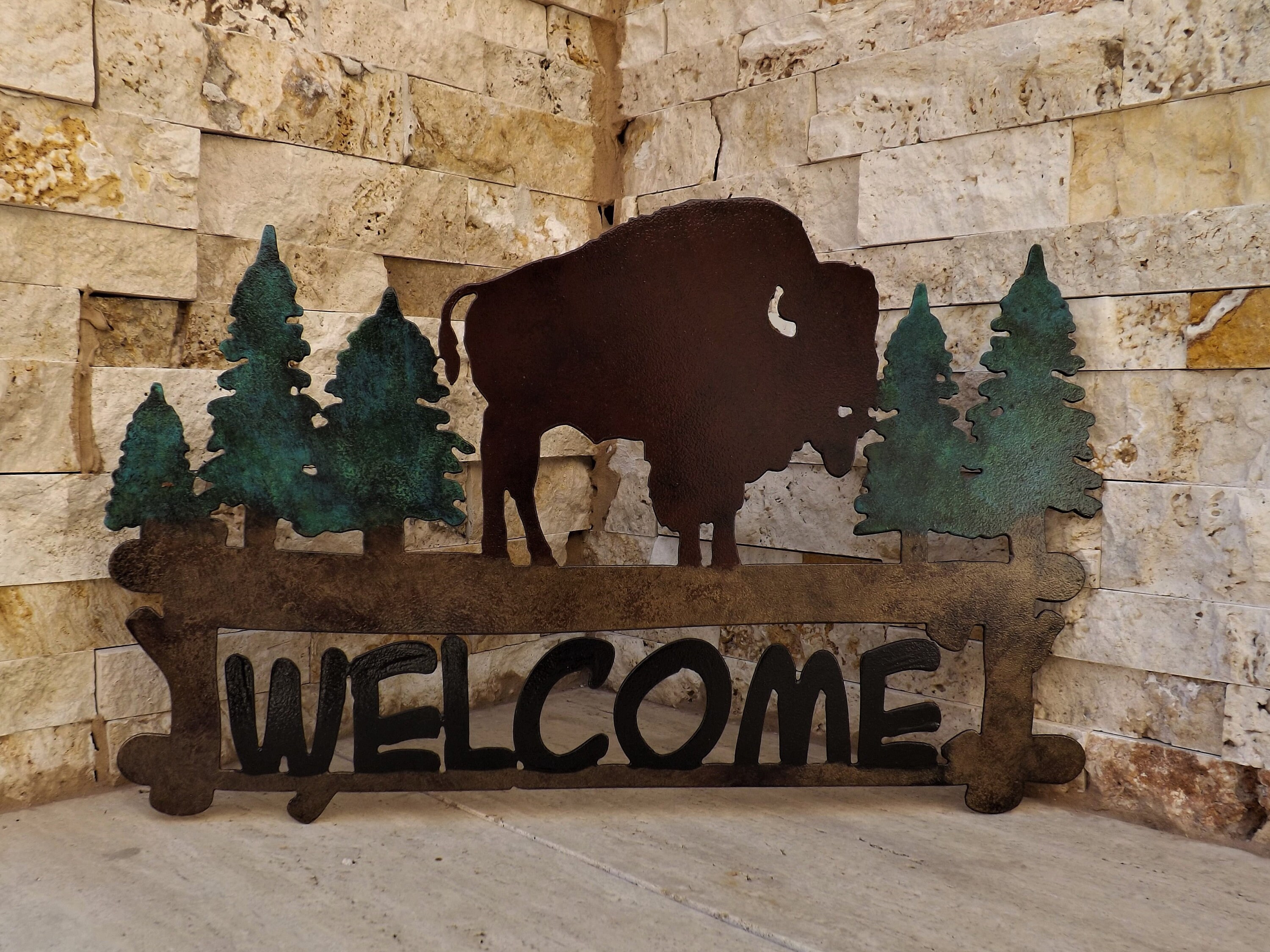 Bison Welcome Sign , Buffalo Welcome Sign, Buffalo, Southwest, Welcome ...