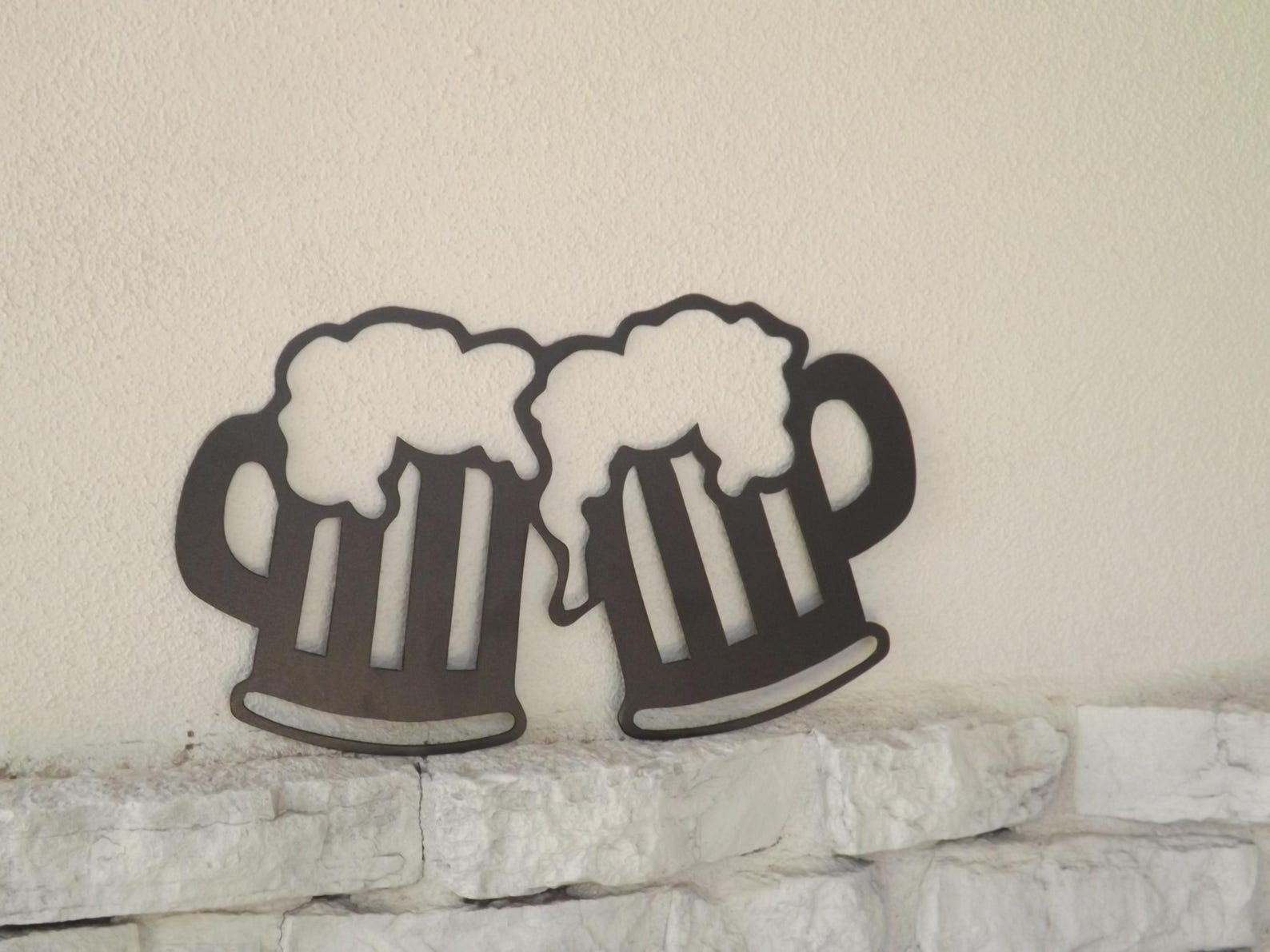 Beer Mugs, Metal Art, Cheers, Pub Sign, Beer Sign - Etsy