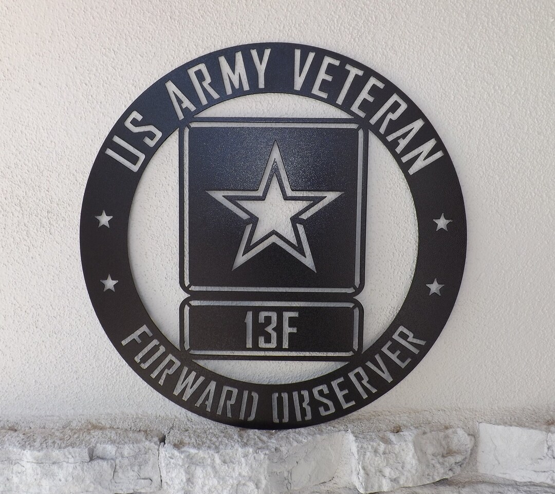 Personalized US Army Veteran Gift, Metal Army Wall Art, Custom Military ...