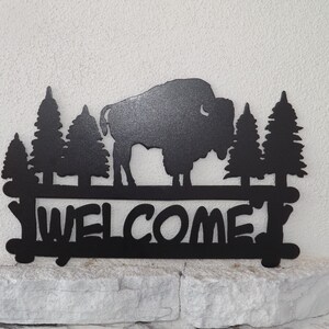 Buffalo Welcome Sign, Bison Welcome Sign, Buffalo, Southwest, Welcome ...