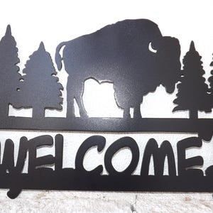 Buffalo Welcome Sign, Bison Welcome Sign, Buffalo, Southwest, Welcome ...