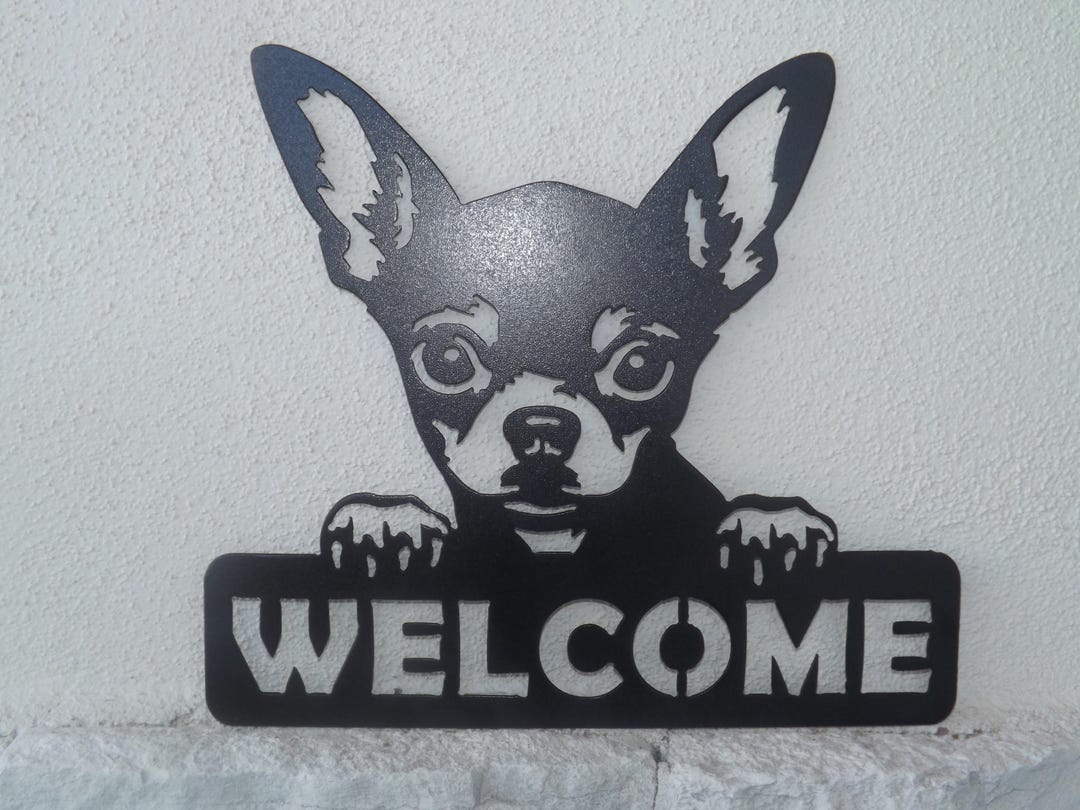 Chihuahua Front Door Sign, Welcome - Etsy