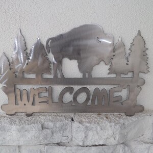 Buffalo Welcome Sign, Bison Welcome Sign, Buffalo, Southwest, Welcome ...