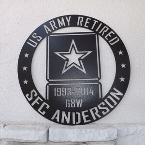 US Army Personalized Retirement Gift, Army Wall Art, Military ...