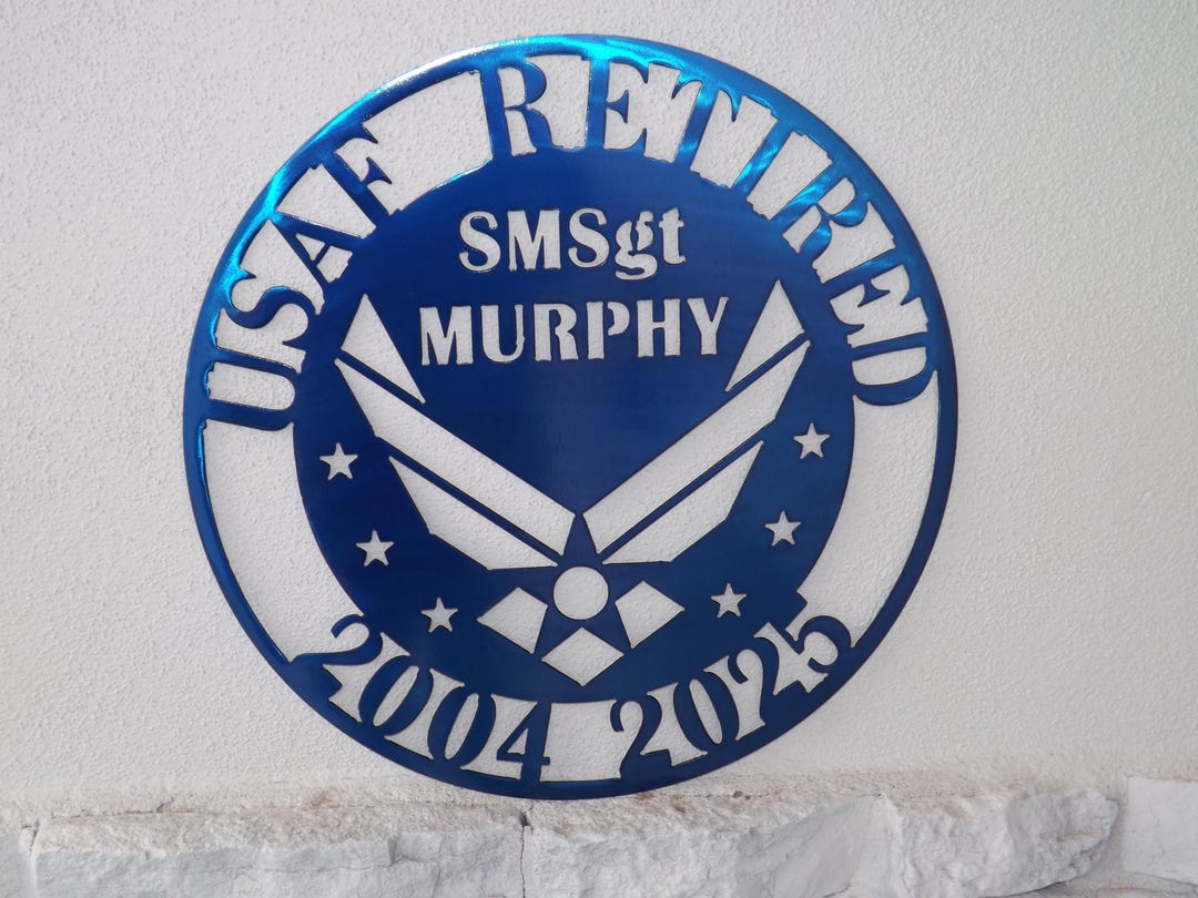 Personalized USAF Retirement Metal Wall Art, Air Force Veteran Gift - Etsy