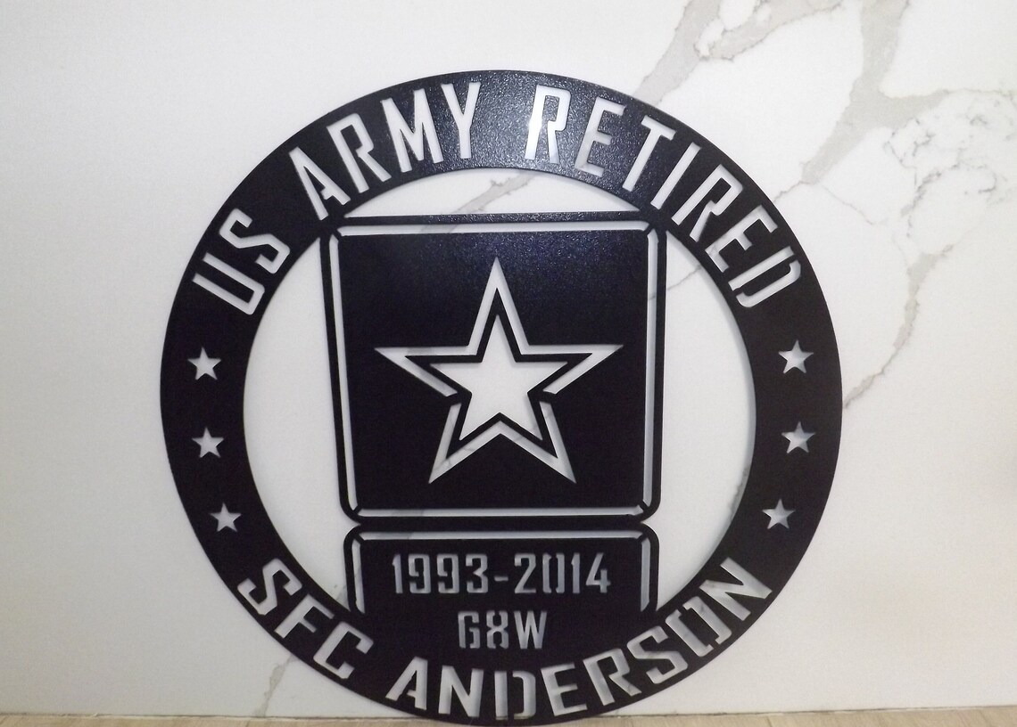 US Army Personalized Retirement Gift, Army Wall Art, Military ...