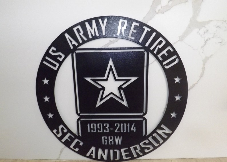 US Army Personalized Retirement Gift, Army Wall Art, Military ...