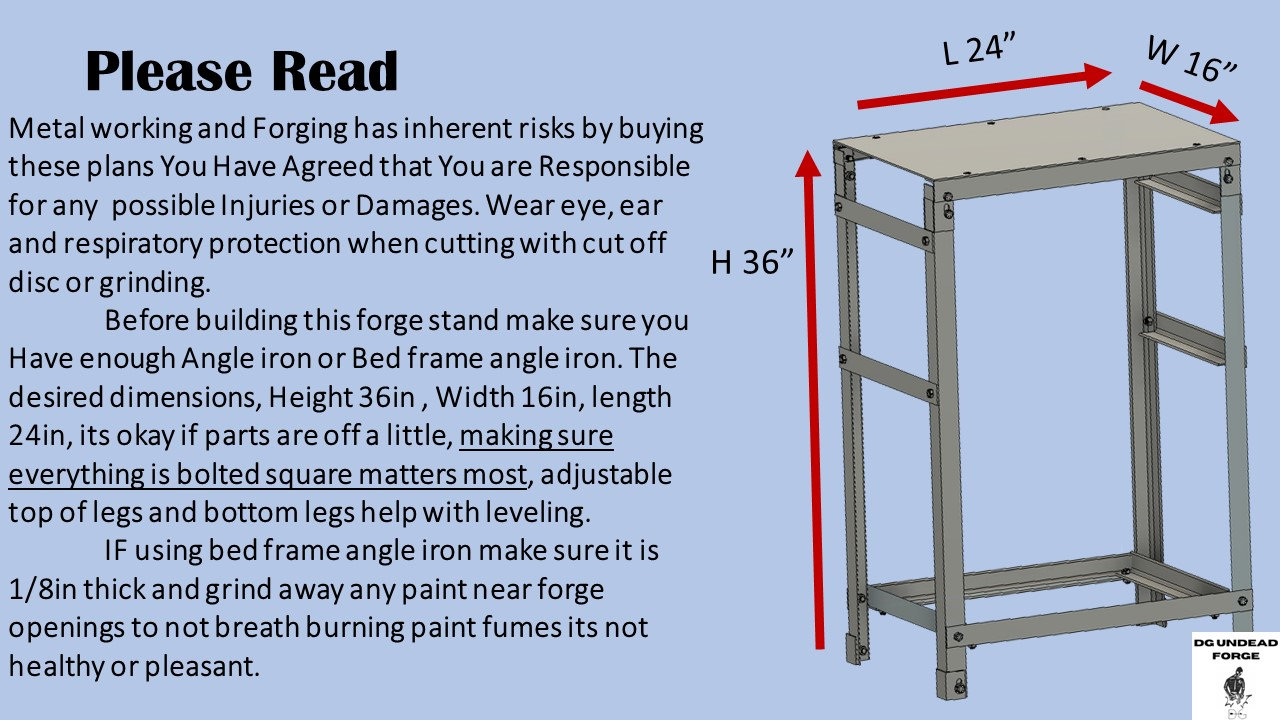 Forge Stand Build Plans for Gas Forge Beginner Friendly (no Welder ...