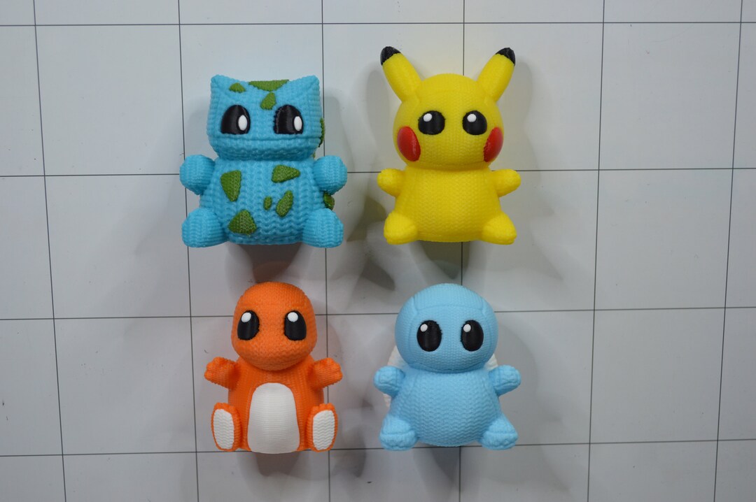 3D Printed Knitted Pokemon Fridge Magnets - Etsy