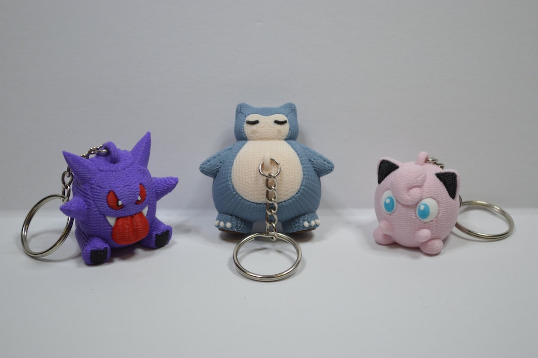 3D Printed Knitted Pokemon Keychains - Etsy Portugal