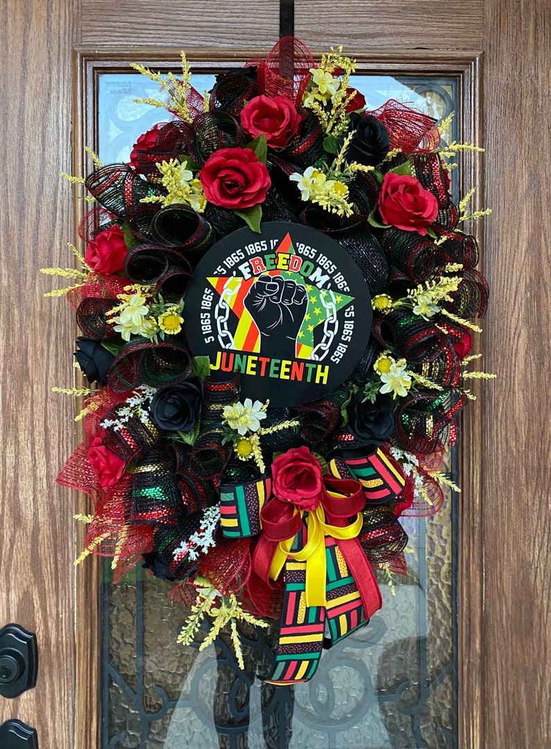 Everyday Wreath, Juneteenth Decor, Juneteenth Wreath, Summer Wreath ...