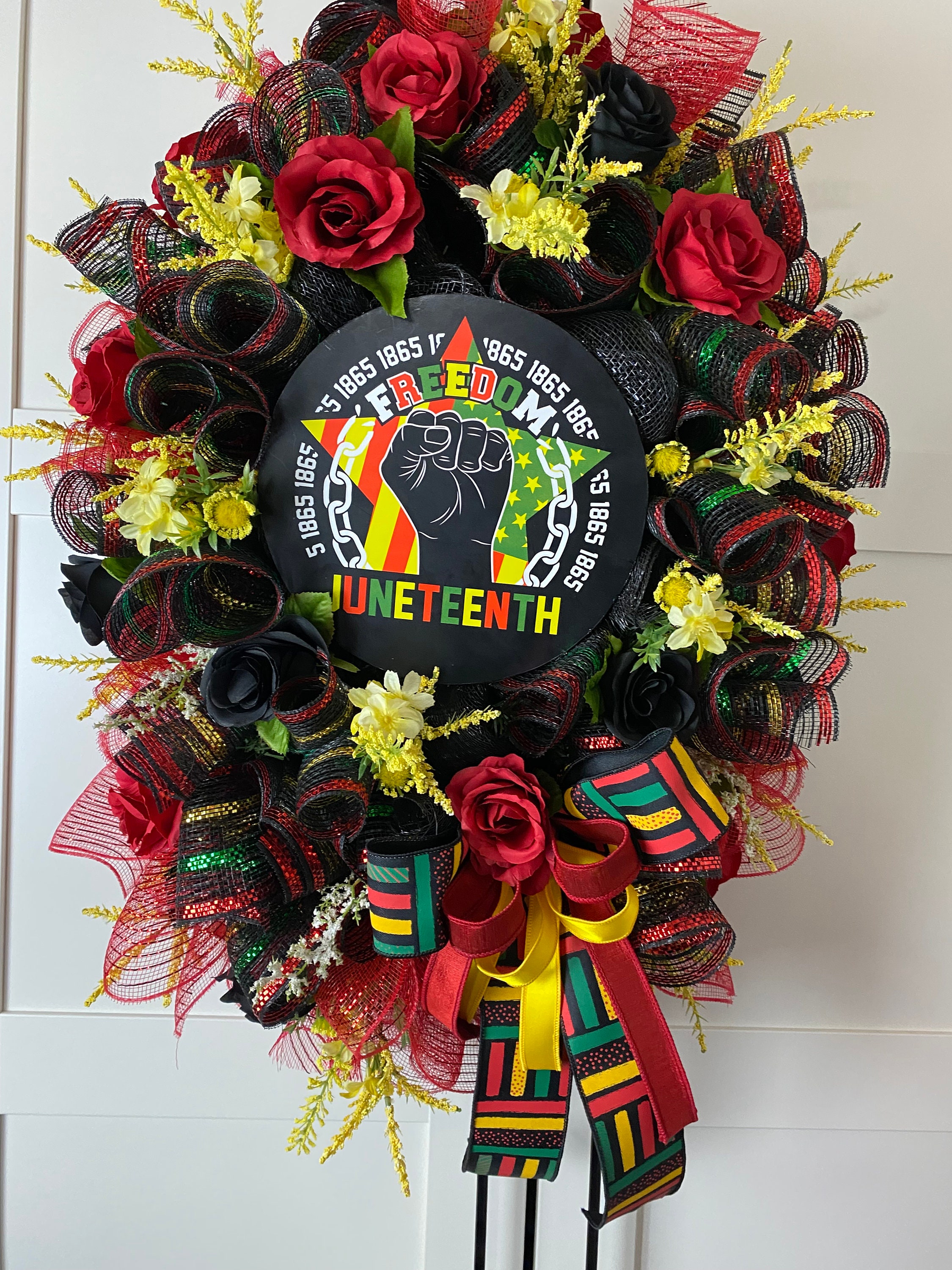 Everyday Wreath, Juneteenth Decor, Juneteenth Wreath, Summer Wreath ...
