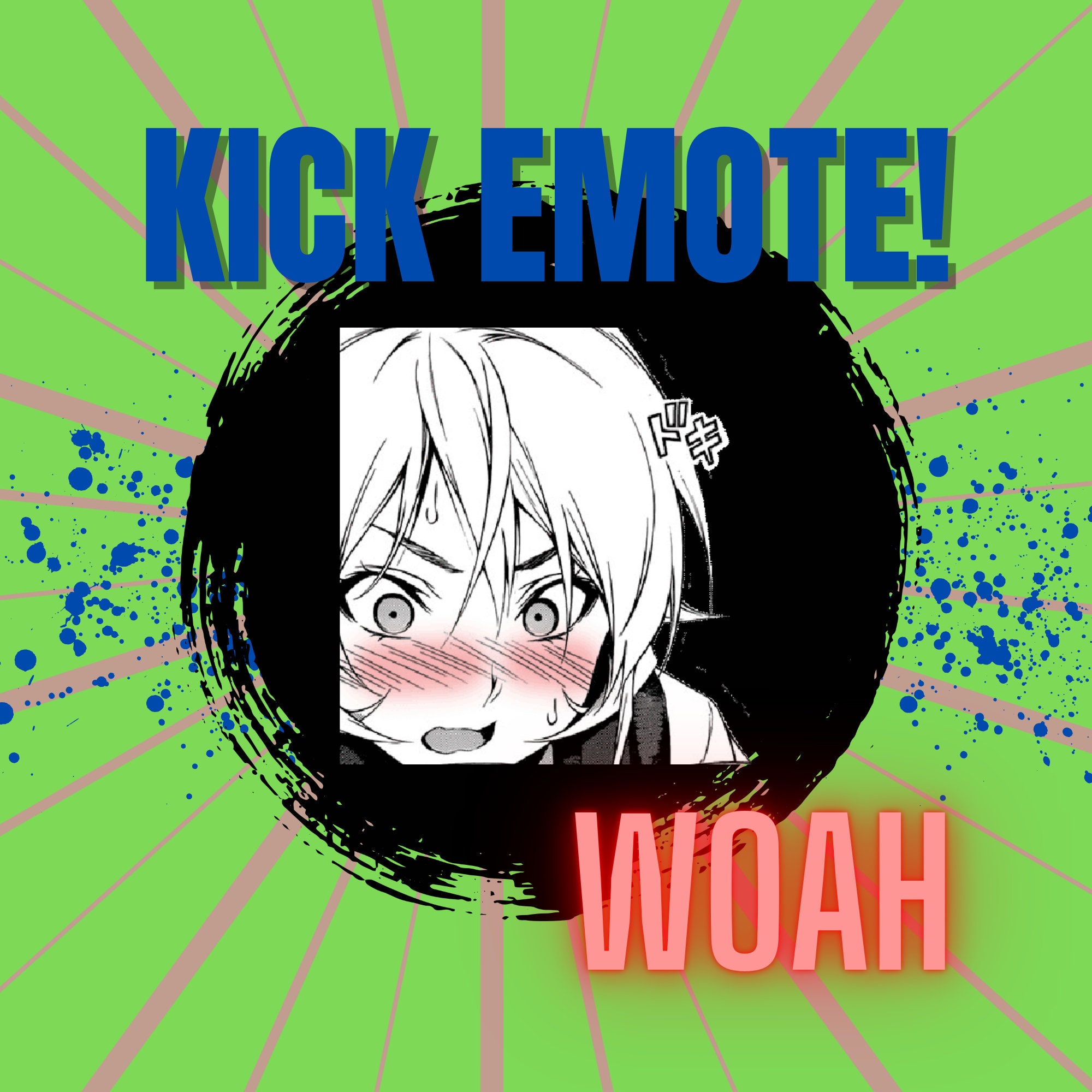 Blush Burst Emote - Animated Embarrassed Emoji for Kick Streaming ...