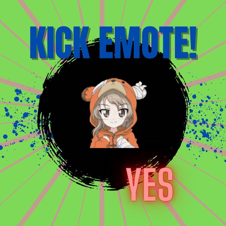 Color-changing Anime Girl Nodding Emote Dynamic Kick Stream - Etsy