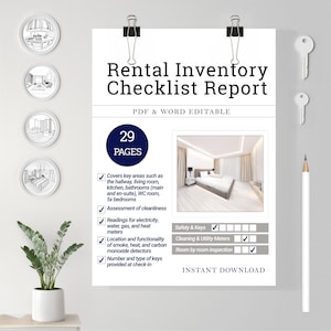 Comprehensive Move-in Checklist & Apartment Condition Report Rental ...