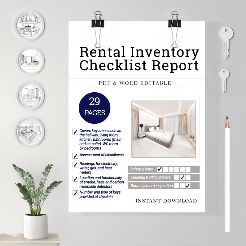 Comprehensive Move-in Checklist & Apartment Condition Report Rental ...