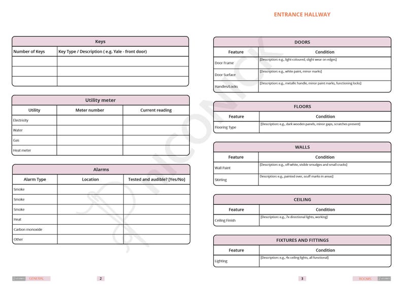 Comprehensive Move-in Checklist & Apartment Condition Report | Rental ...