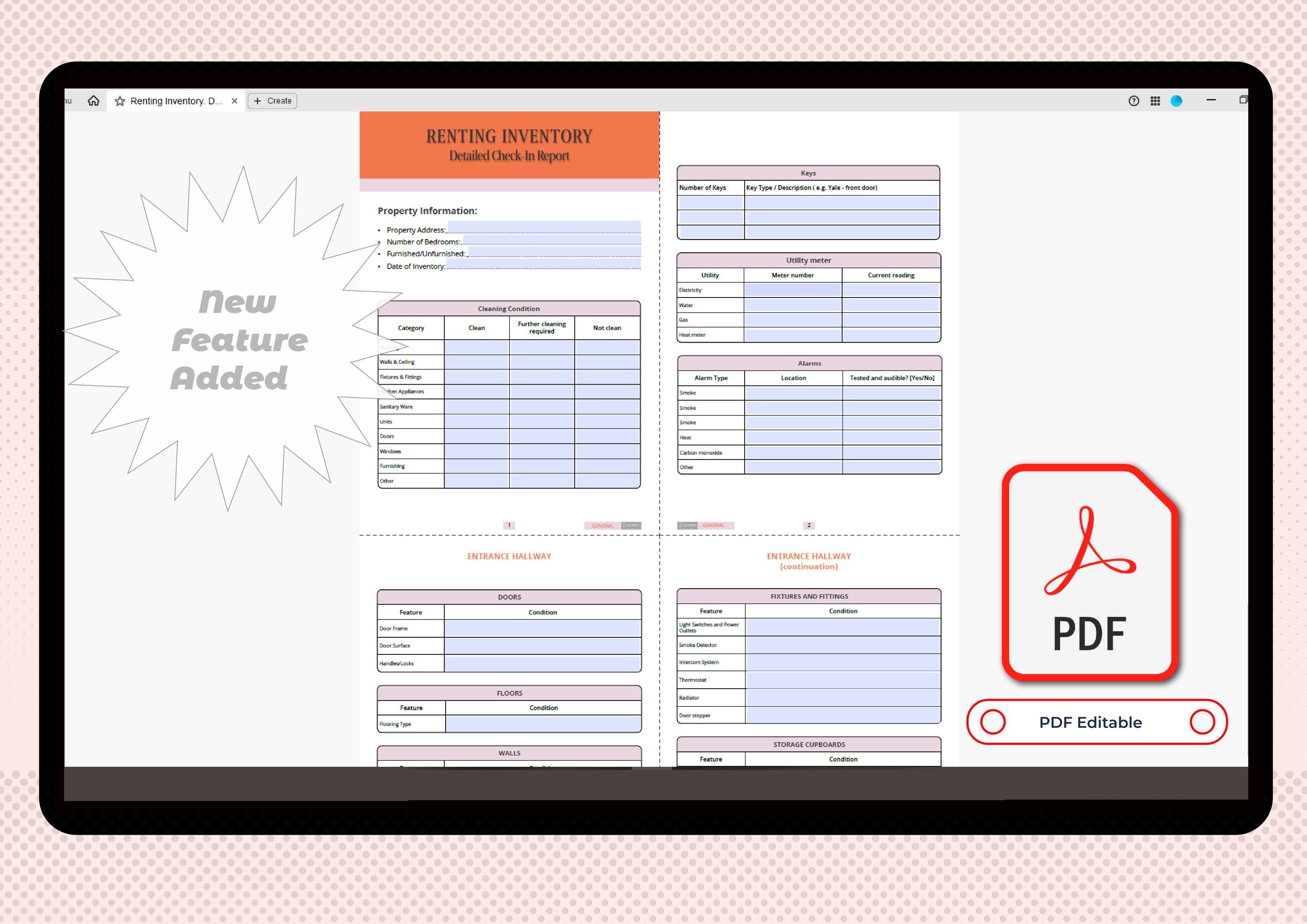 Comprehensive Move-in Checklist & Apartment Condition Report | Rental ...