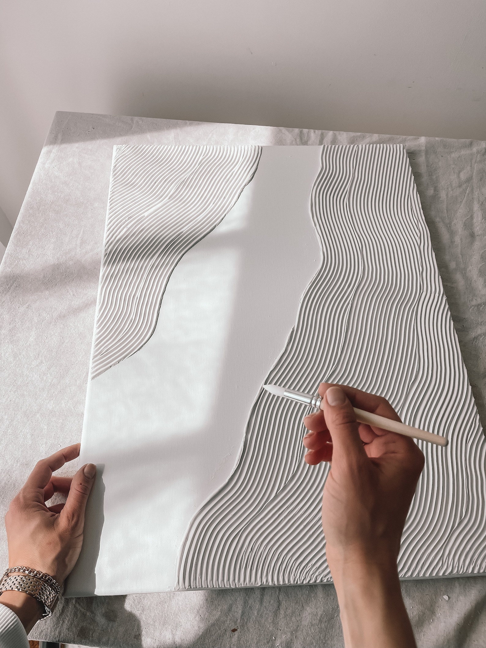 Textured Wall Art,canvas Plaster Art,canvas Art, Home Decor, Textured ...