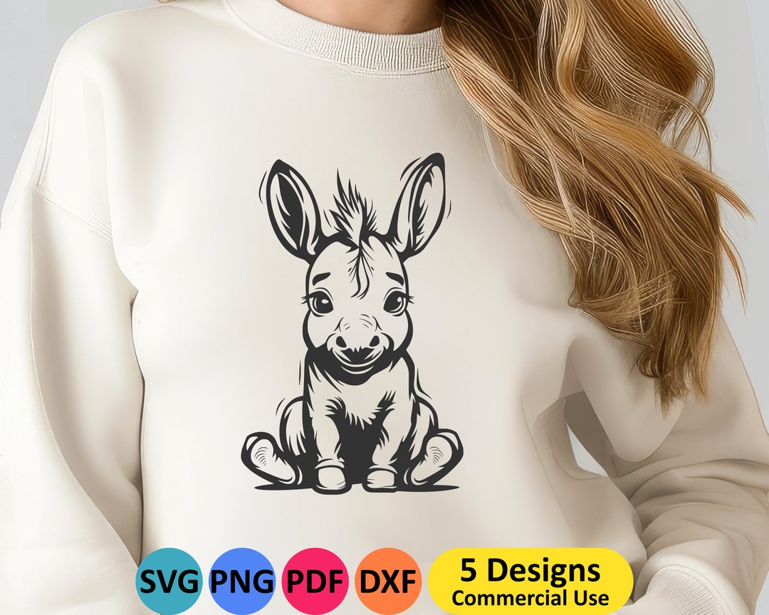 Burro SVG lindo bebé PNG, arte digital para descargar, imágenes ...