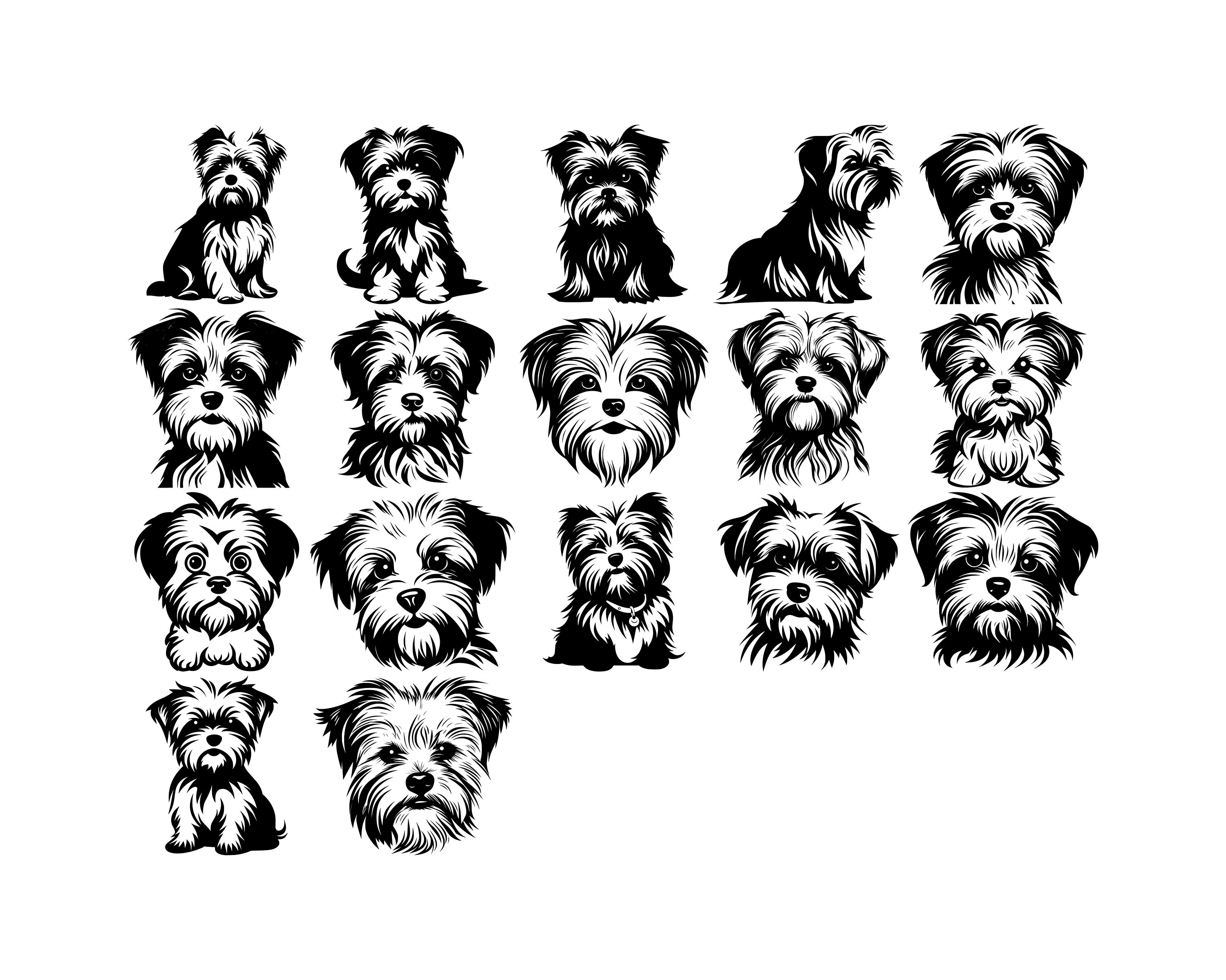 Morkie SVG Bundle - 97 Different Dog Svg Designs of Morkies - Etsy