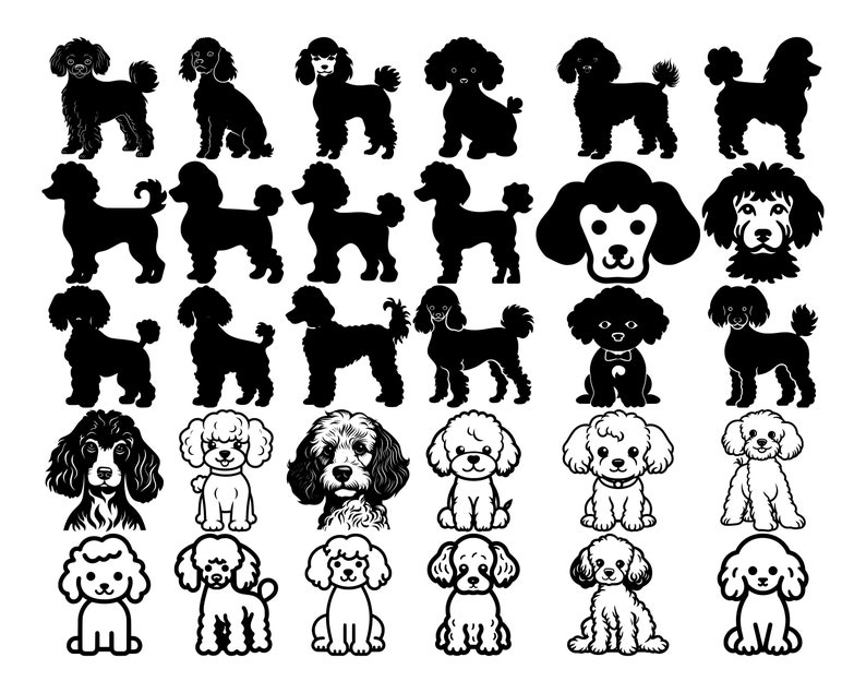 Poodle SVG Bundle 89 Different Dog Svg Designs of Poodles - Etsy Australia