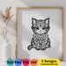 Kitten SVG Cat PNG Bundle, Digital Vector for Download, Printable Pet ...
