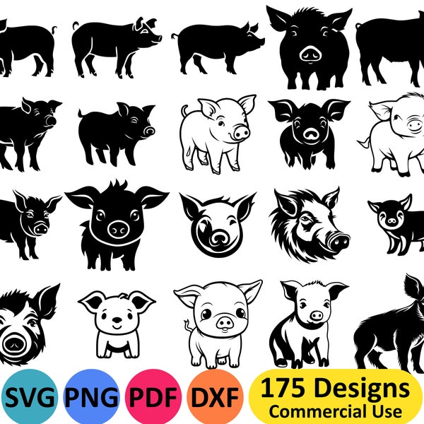 Pig Svg - Etsy