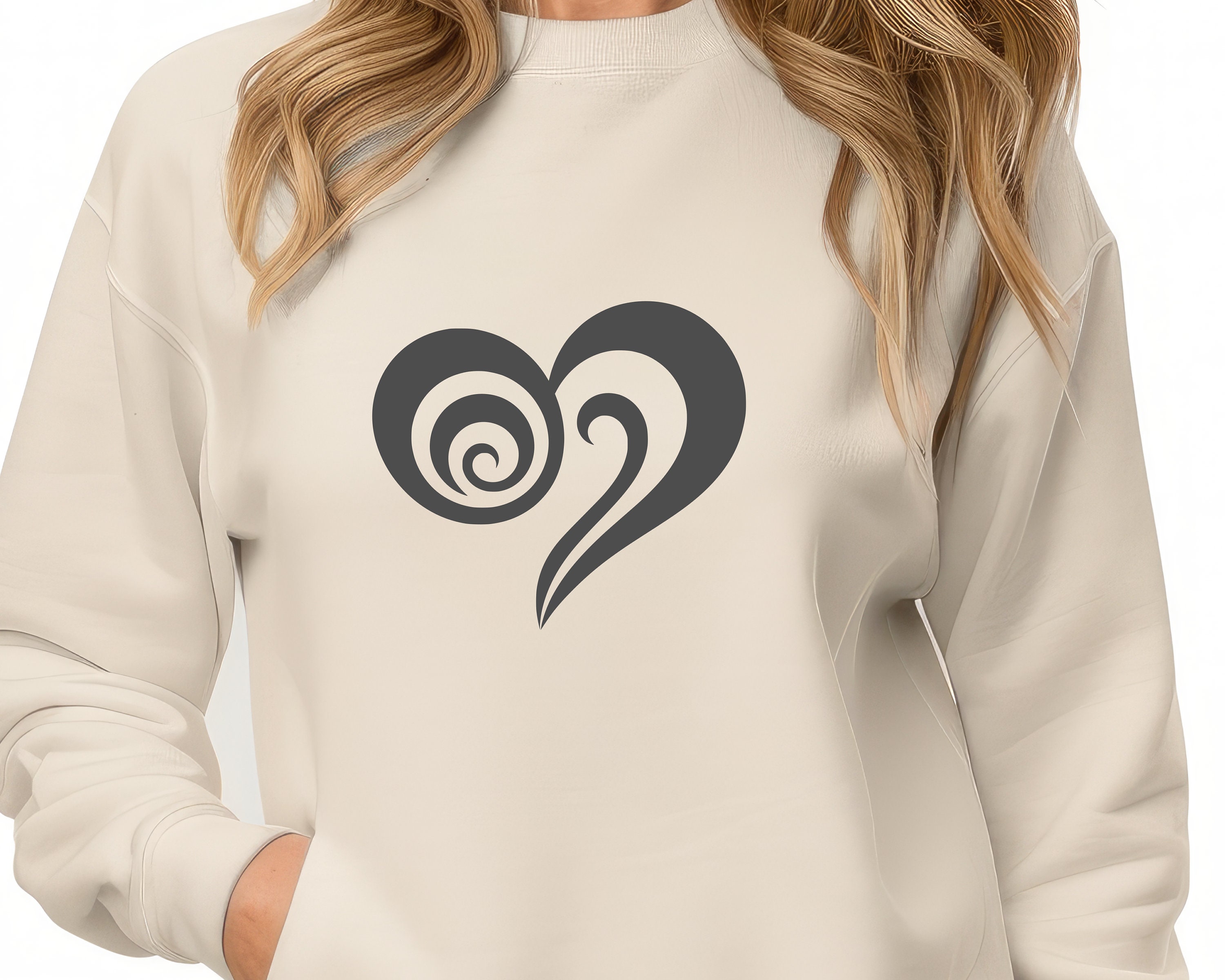 Love Heart SVG T-shirt Design - 5 Different Hearts Png and Pdf Cut ...