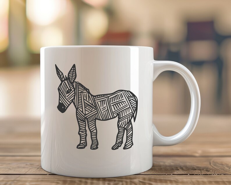 Donkey SVG Animal Mandala PNG, Digital Art for Download, Printable ...