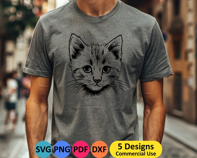 Kitten SVG Cat PNG Bundle, Digital Vector for Download, Printable Pet ...