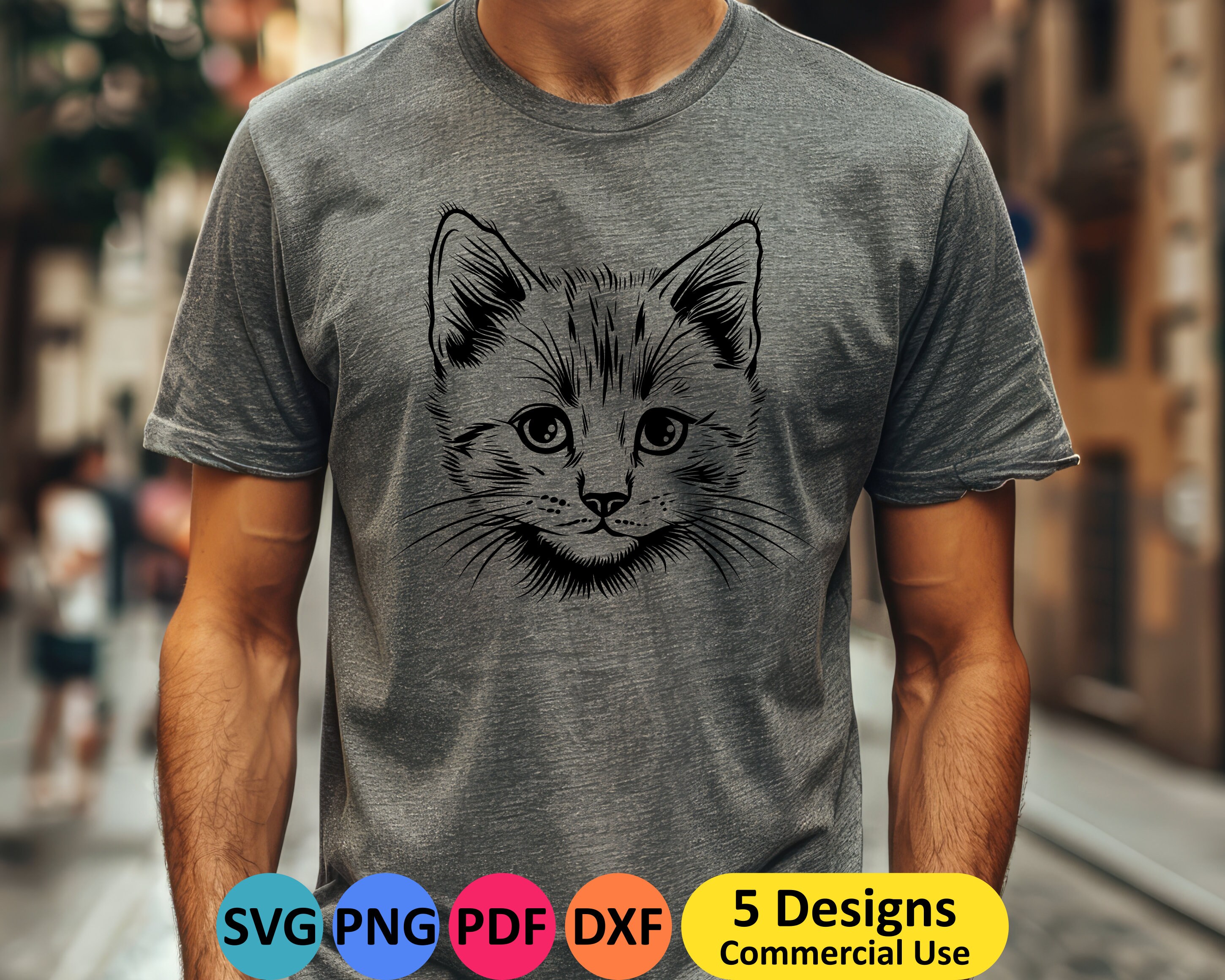 Kitten SVG Cat PNG Bundle, Digital Vector for Download, Printable Pet ...