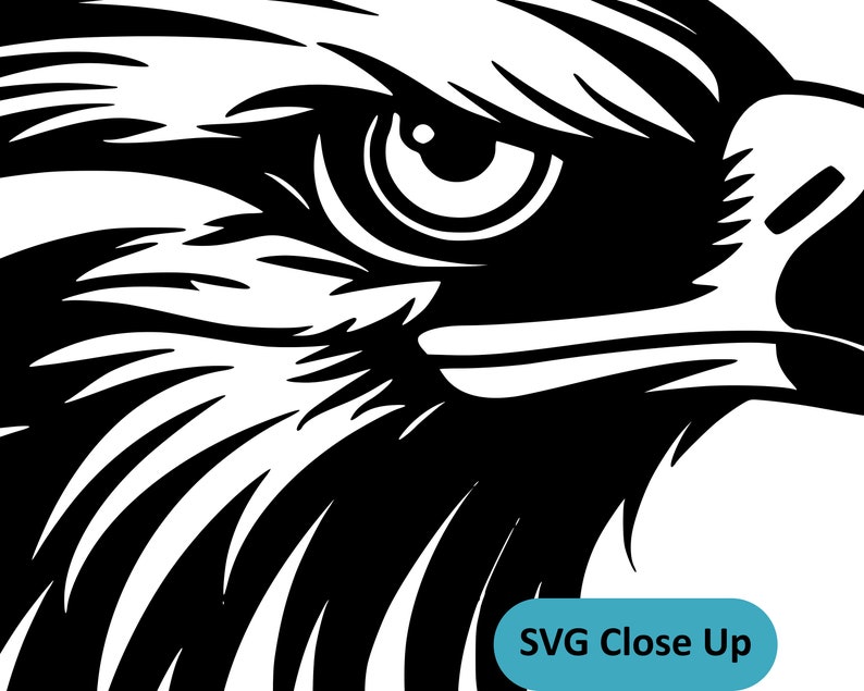 Eagle SVG Bundle Bird of Prey Vector Images for Download, Printable Bald Eagle Head Stencil ...