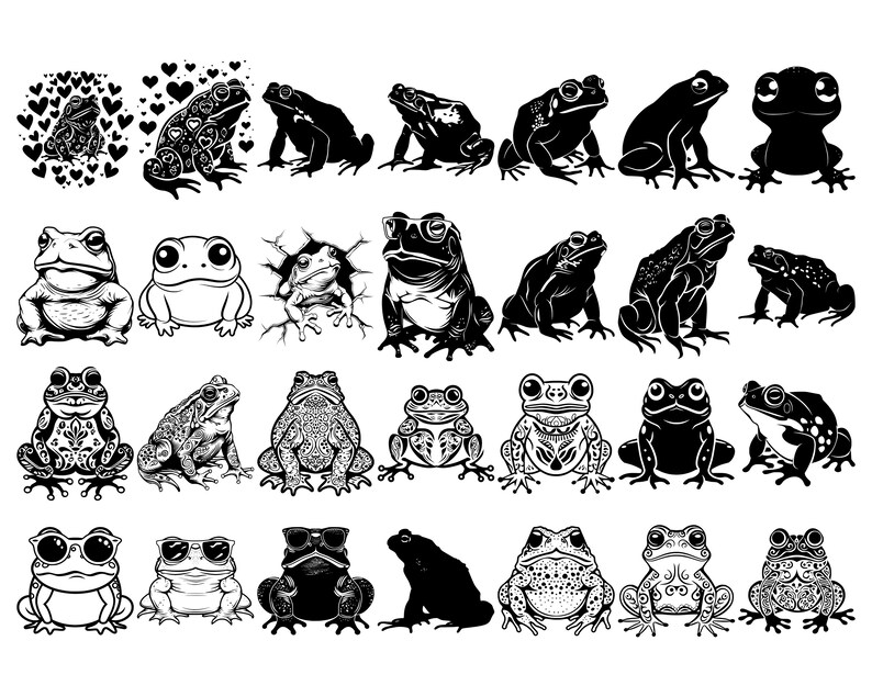 Toad SVG Bundle Digital Artwork for Download, Printable Toad PNG ...